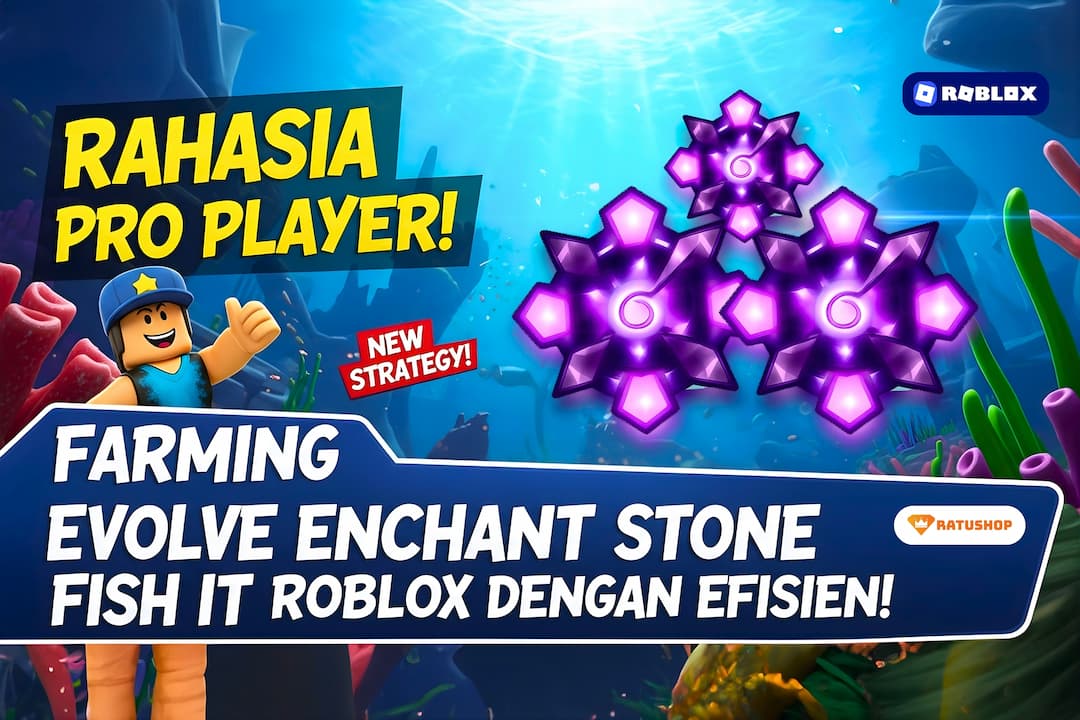 Rahasia Pro Player! Cara Farming Evolve Enchant Stone Fish It Roblox ...