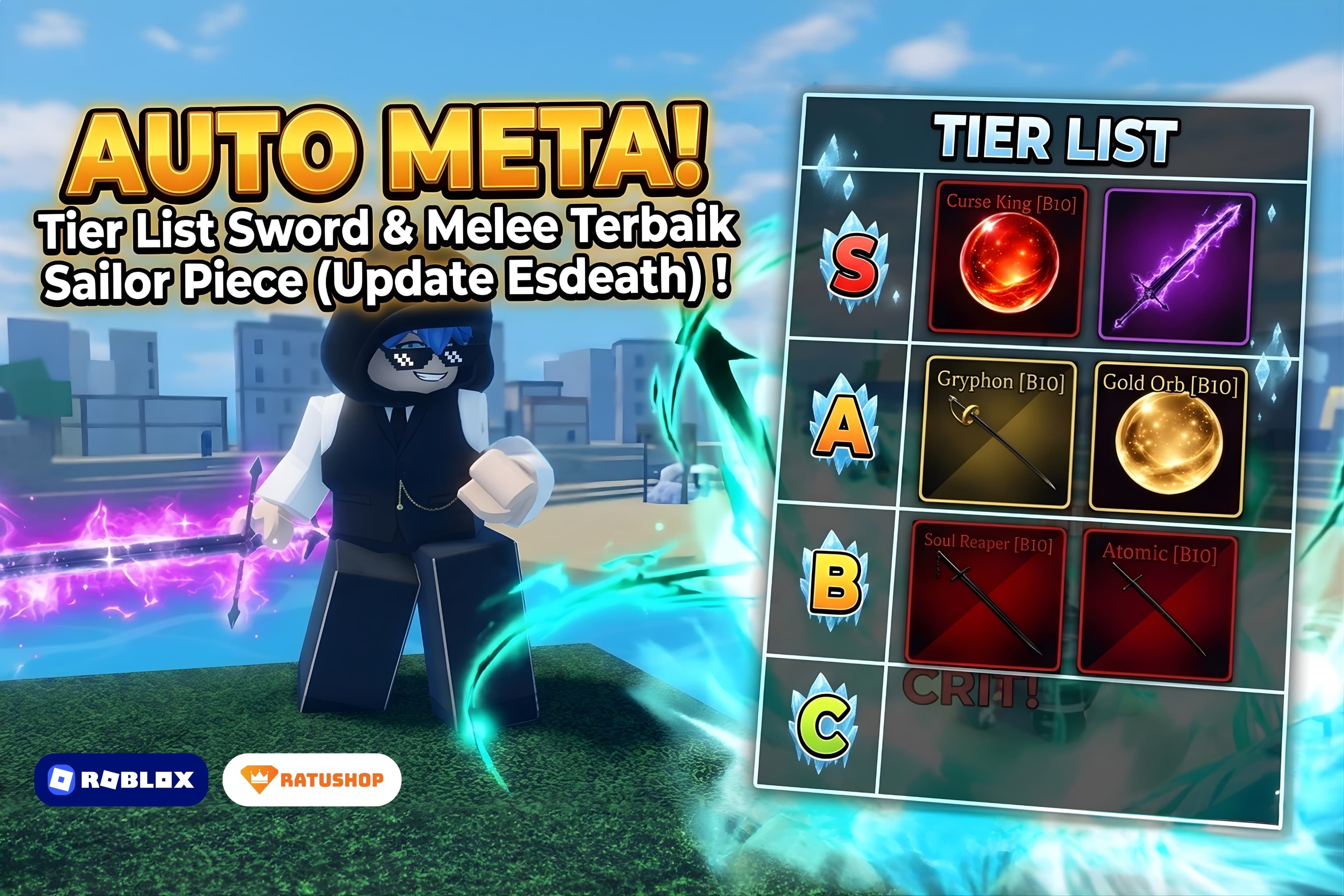 AUTO META! Tier List Sword & Melee Terbaik Sailor Piece (Update Esdeath ...