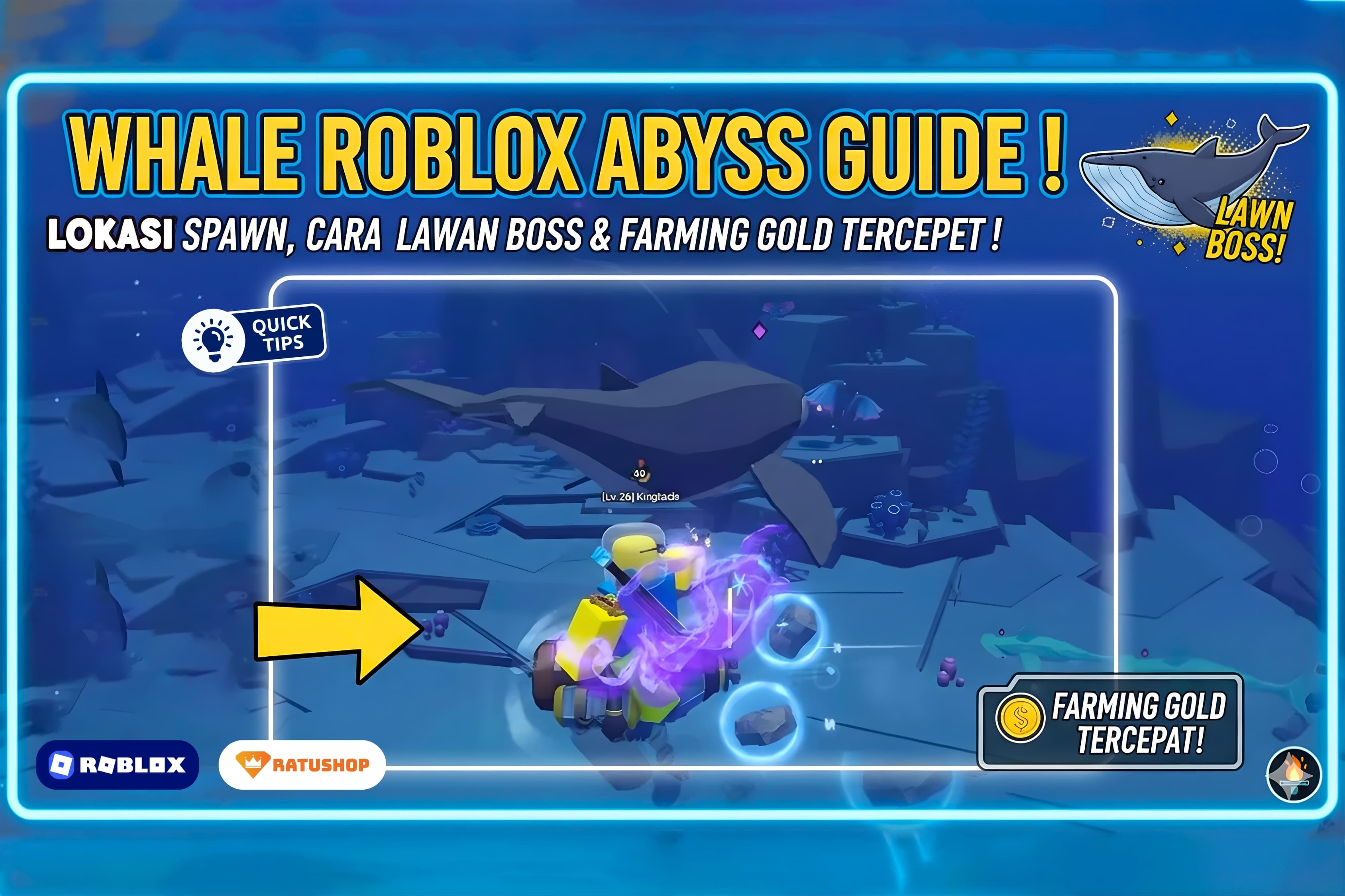 Whale Roblox Abyss Guide : Lokasi Spawn, Cara Lawan Boss & Farming Gold ...