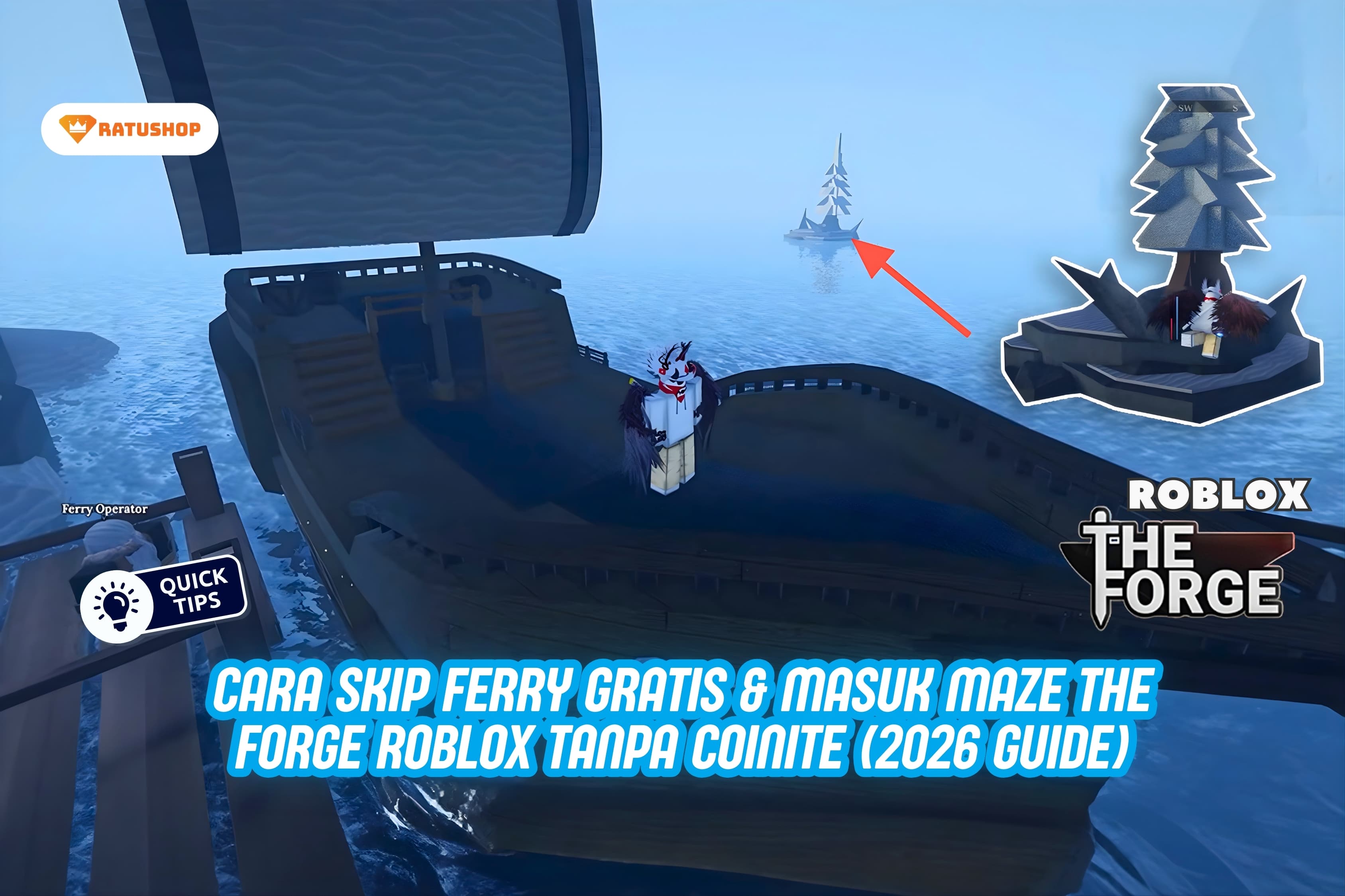 Cara Skip Ferry Gratis & Masuk Maze The Forge Roblox Tanpa Coinite ...