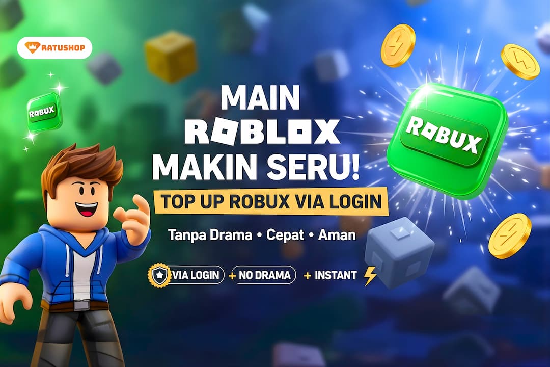 Main Roblox Makin Seru! Top Up Robux via Login di ratushop.id Tanpa ...