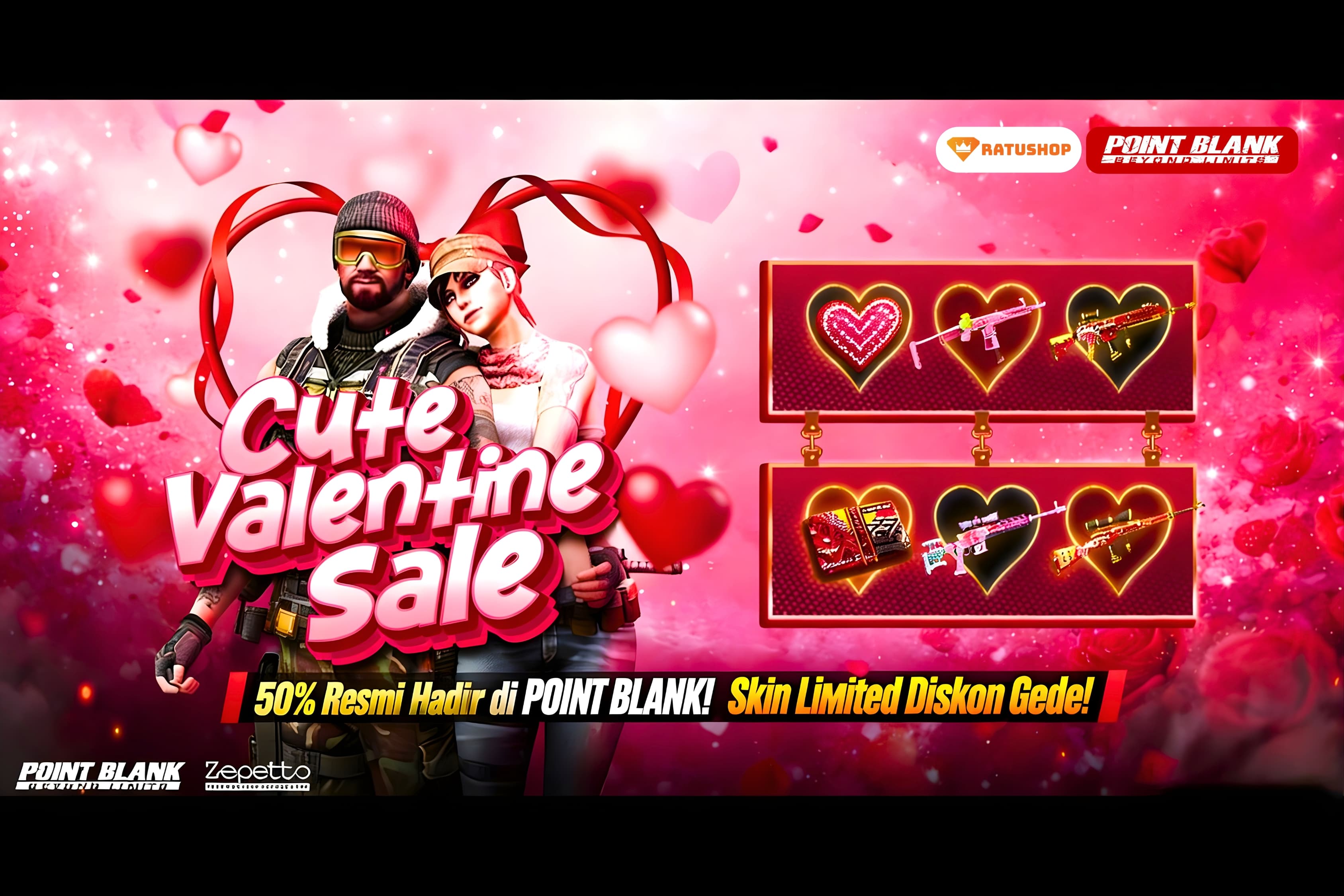 Cute Valentine Sale 50% Resmi Hadir di POINT BLANK! Skin Limited Diskon ...