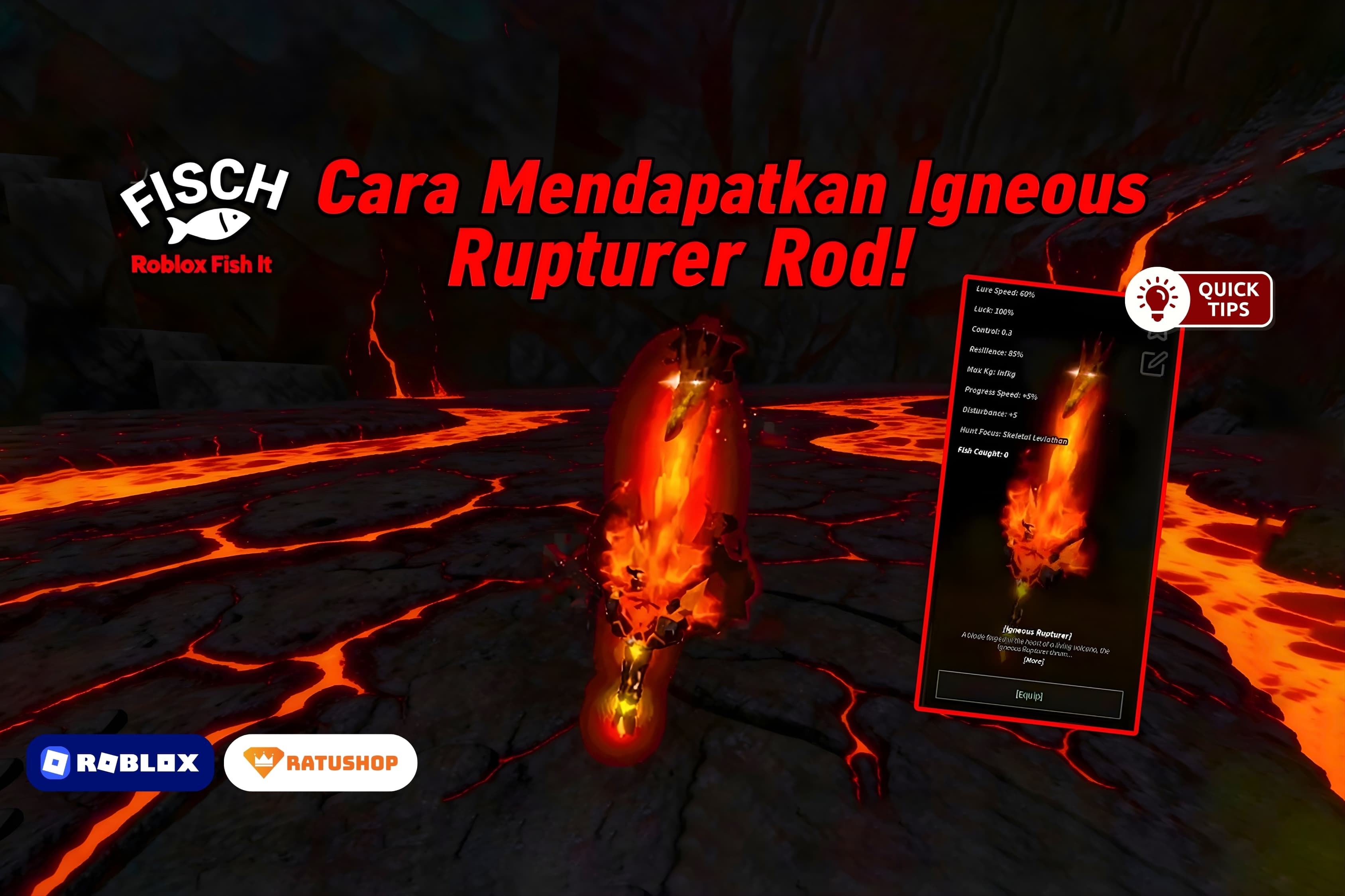 Cara Mendapatkan Igneous Rupturer Rod di Roblox Fish It! Rod Endgame ...