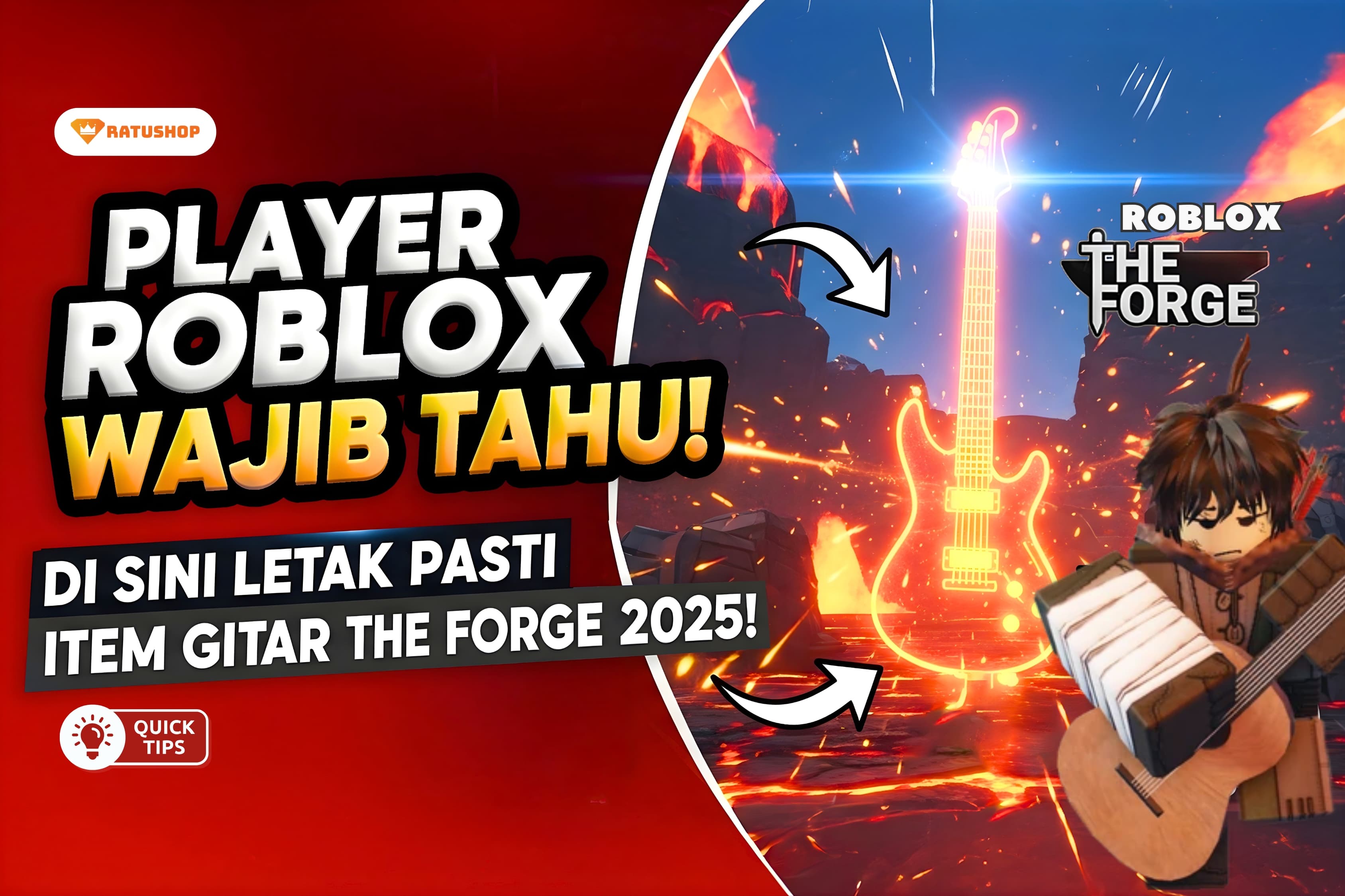 Player Roblox Wajib Tahu! Di Sini Letak Pasti Item Gitar The Forge 2025 ...