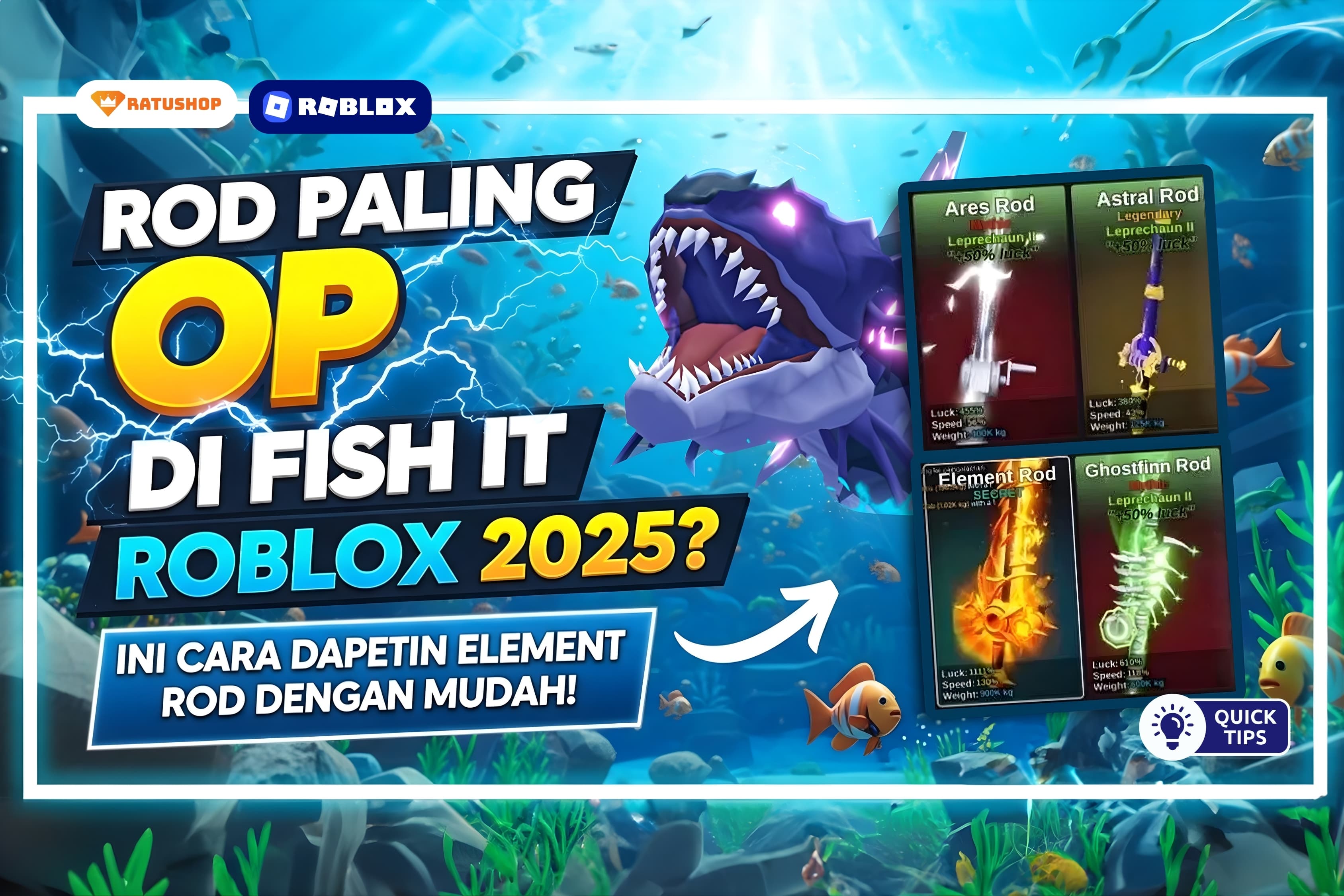 Rod Paling OP di Fish It Roblox 2025? Ini Cara Dapetin Element Rod ...