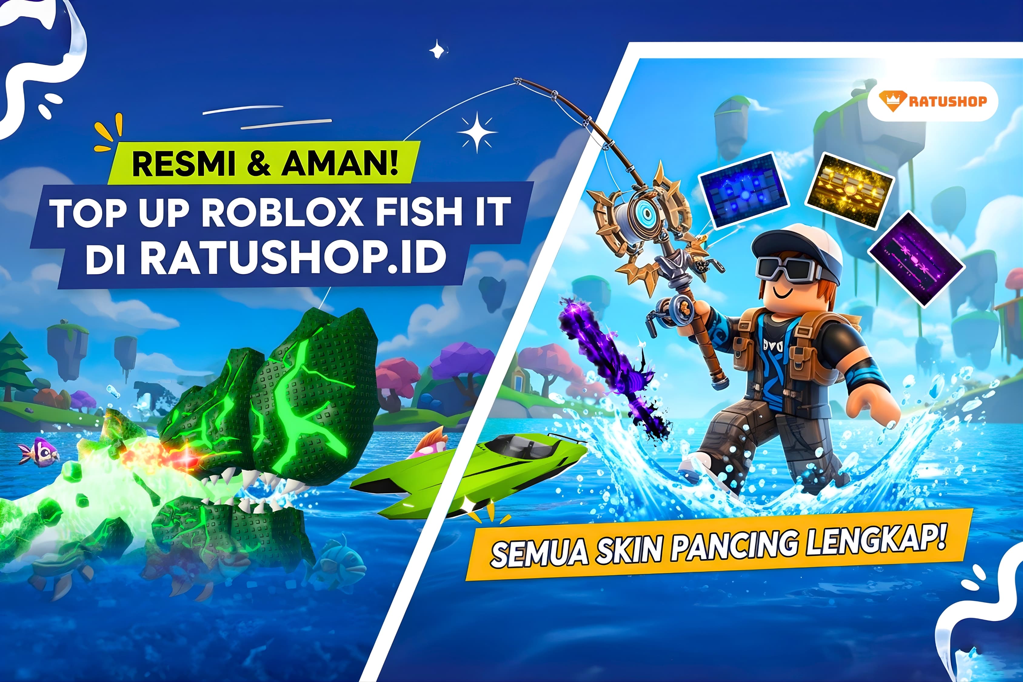 Resmi & Aman! Top Up Roblox Fish It di Ratushop.id — Semua Skin Pancing ...